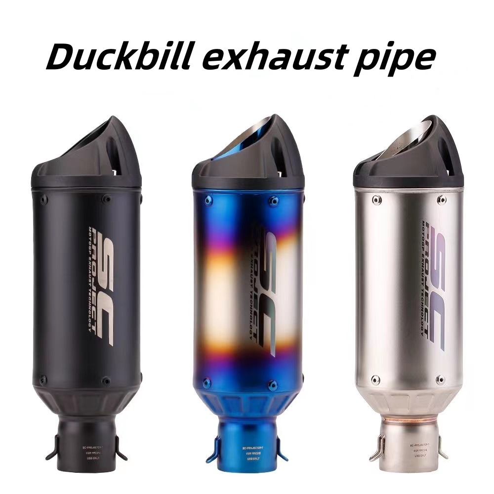 Motorcycle Exhaust Muffler Pipe 51mm Universal Moto Silencer Exhaust ...