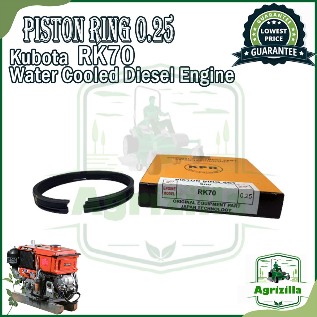Piston Ring 0.25 Kubota RK70 Water Cooled Diesel Engine | Shopee ...
