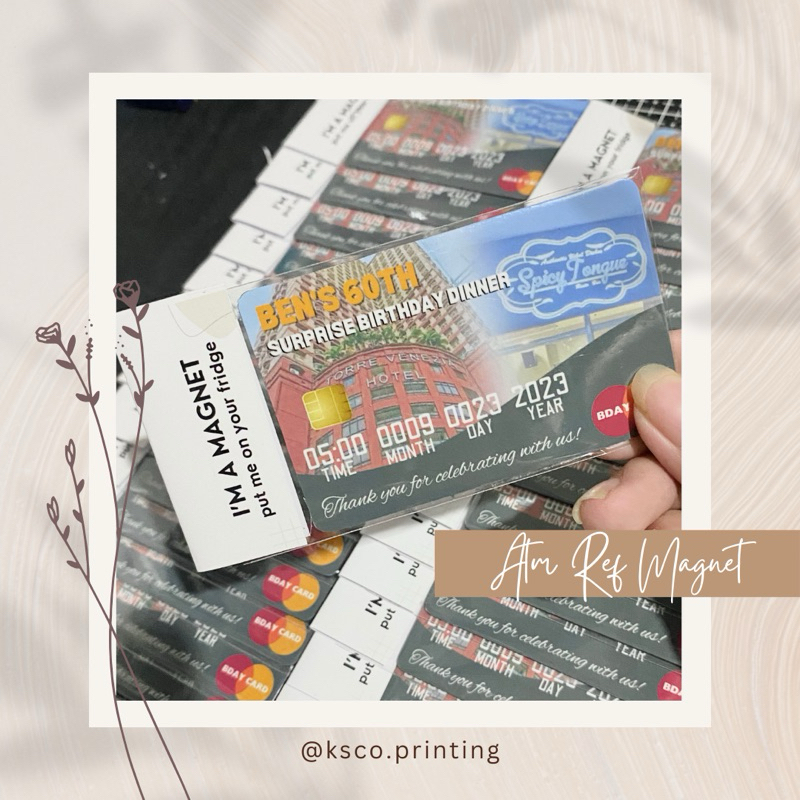 Personalized Ref Magnet ATM size, square, 3r with tag - Free layout ...