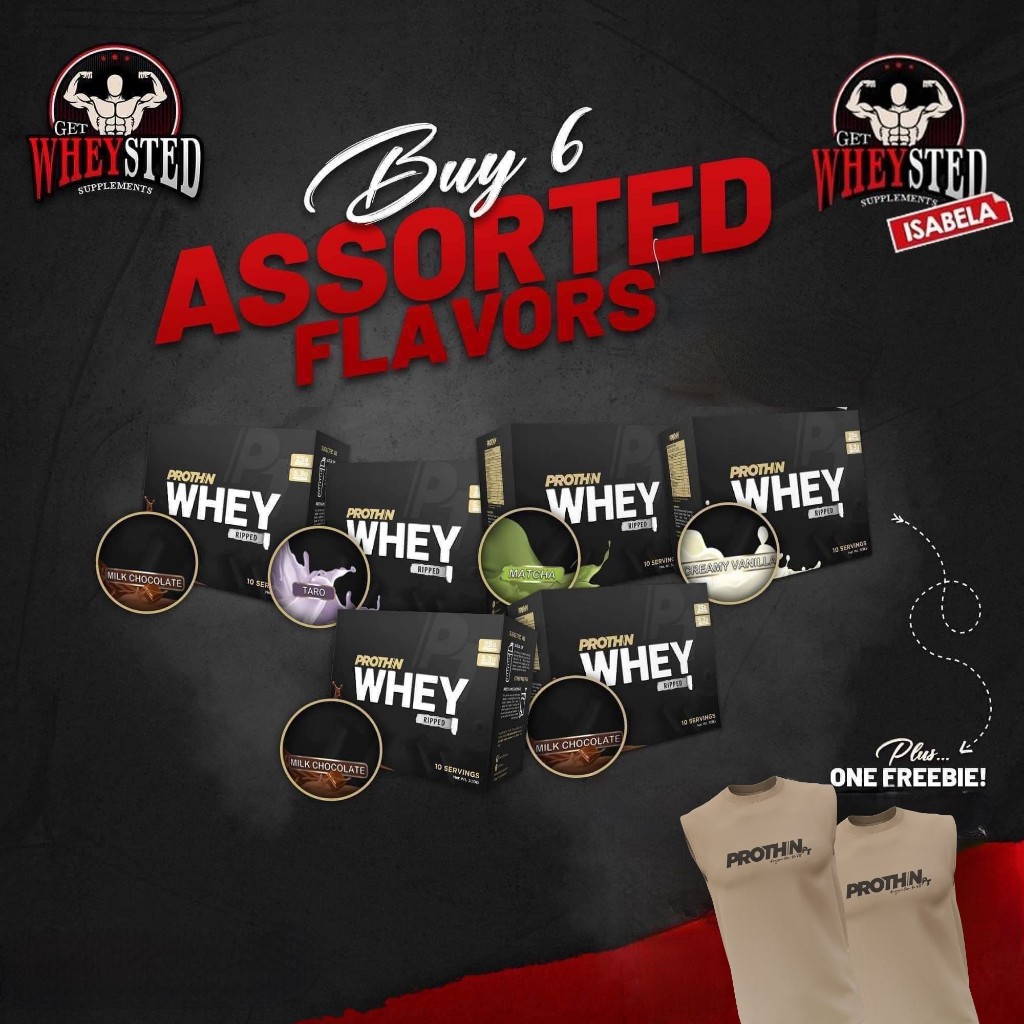 PROTHIN WHEY RIPPED 60 SACHET ASSORTED FLAVORS WITH ONE FREEBIE ...