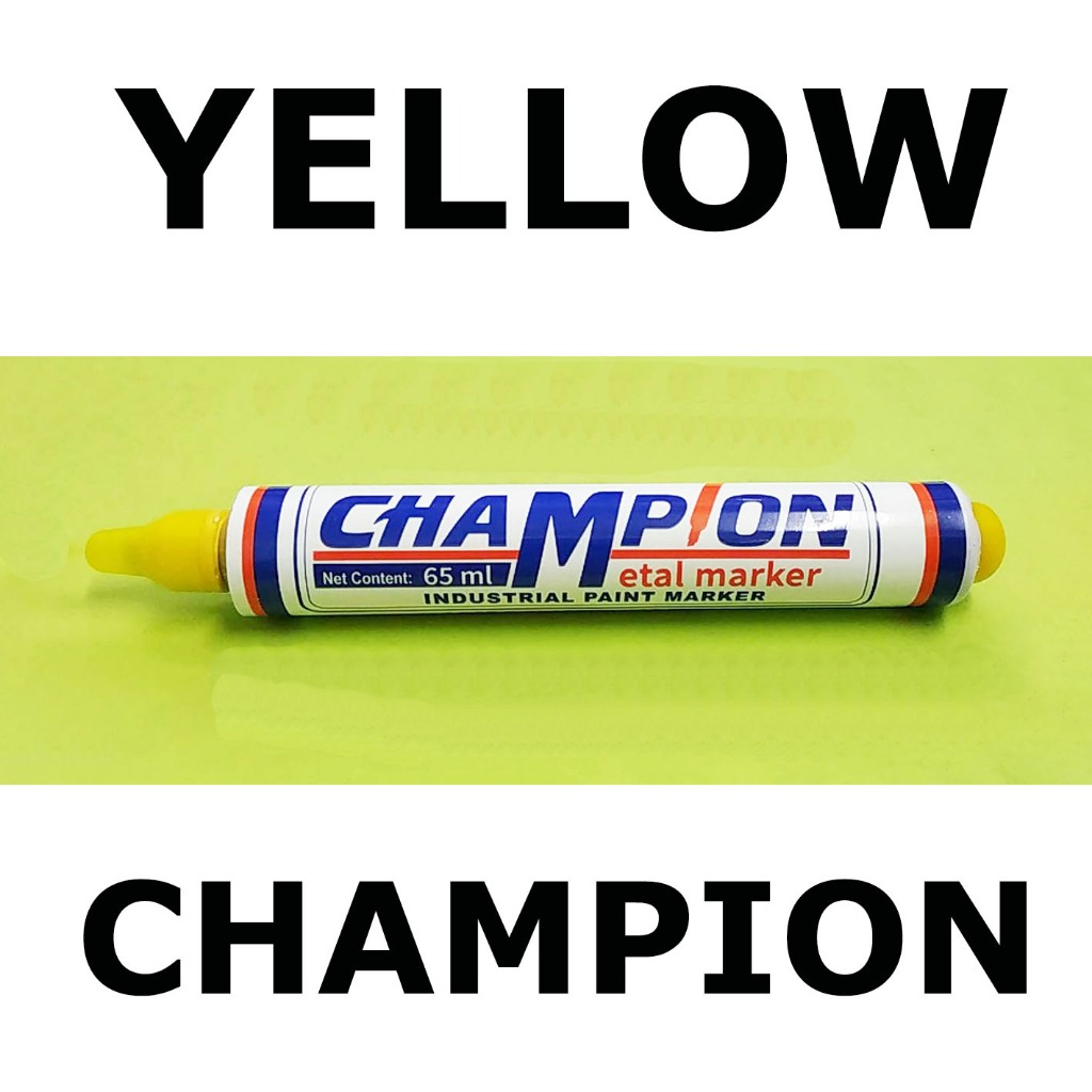 ORIGINAL CHAMPION METAL MARKER YELLOW COLOR 65ML INDUSTRIAL PAINT ...