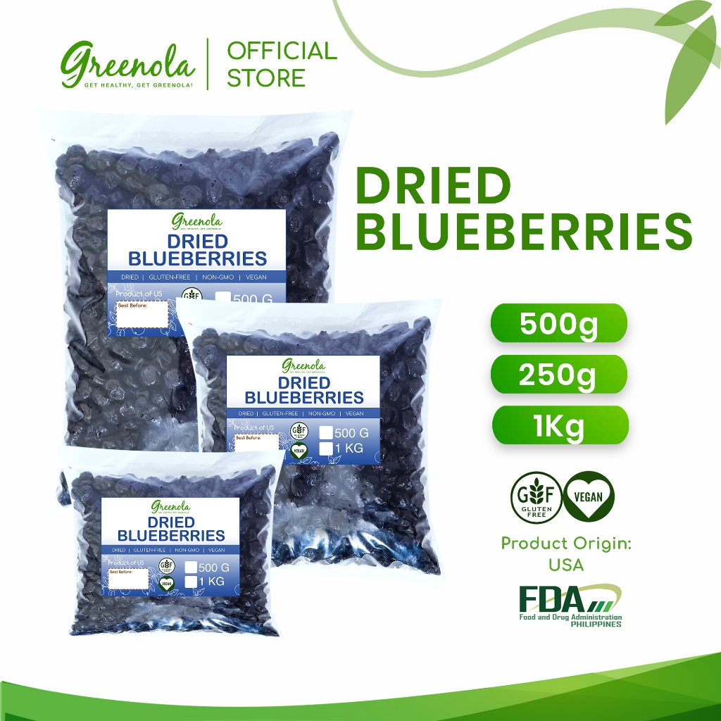 Greenola Dried Blueberries (Wholesale) 250G 500G 1 Kg | Shopee Philippines