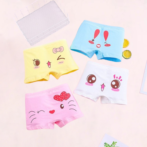 Fashion cartoon Girls inner wear Pure cotton children underwear sweet ...