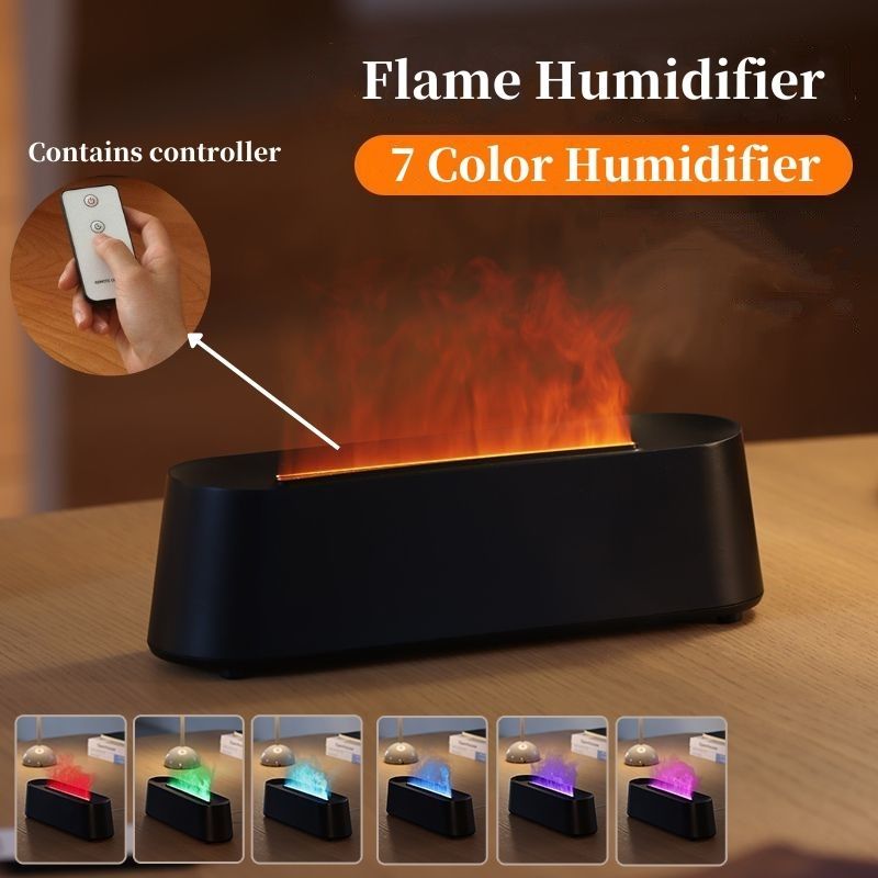 Flame Humidifier with Controller air Purifier Cool Mist Portable ...