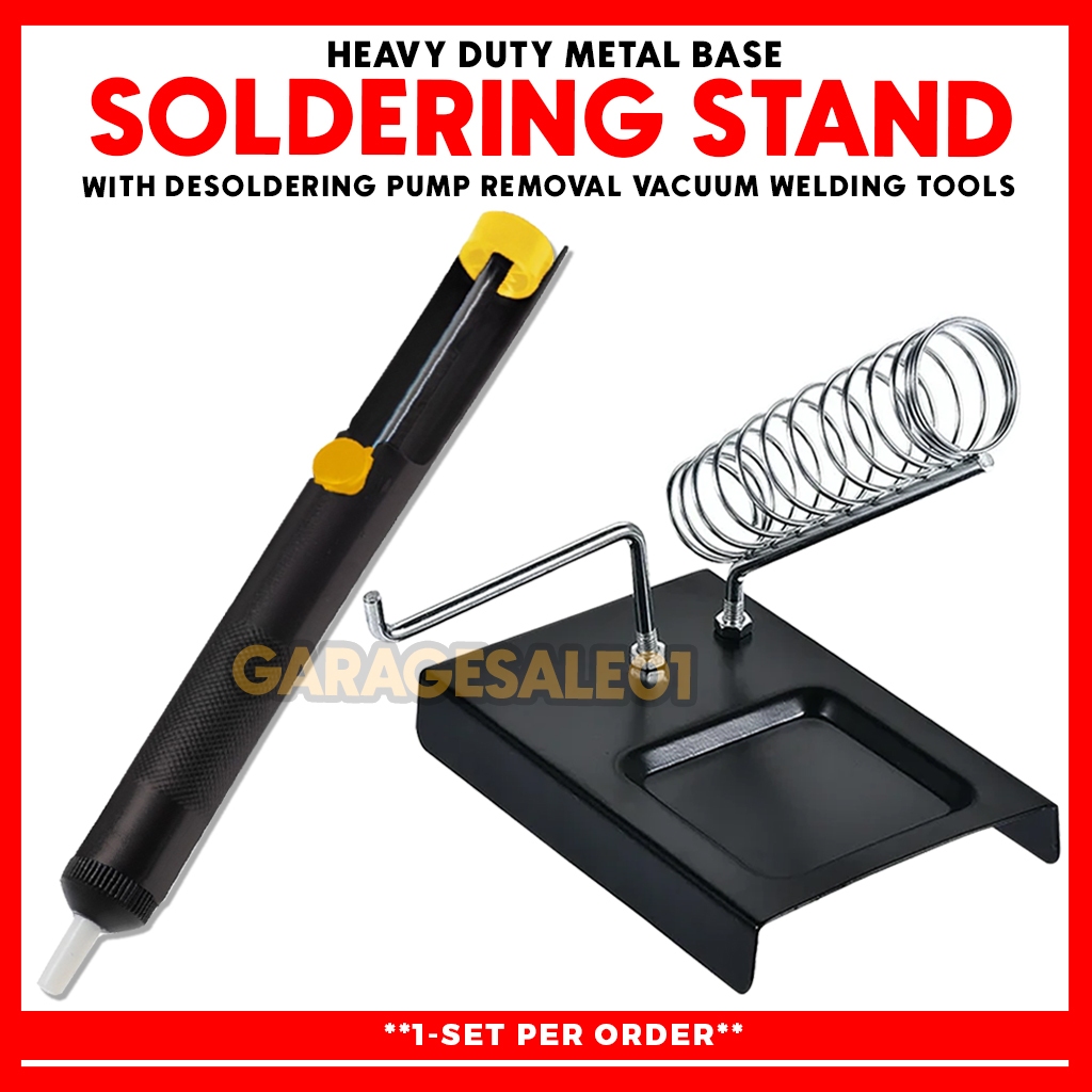 Soldering Stand Metal Base With Desoldering Pump Heavy Duty (SET ...
