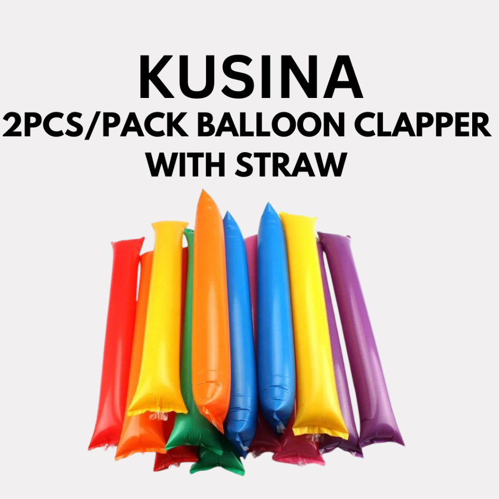 2pcs/pack Balloon Clapper with Straw Party Fiesta Noise Maker Birthday ...