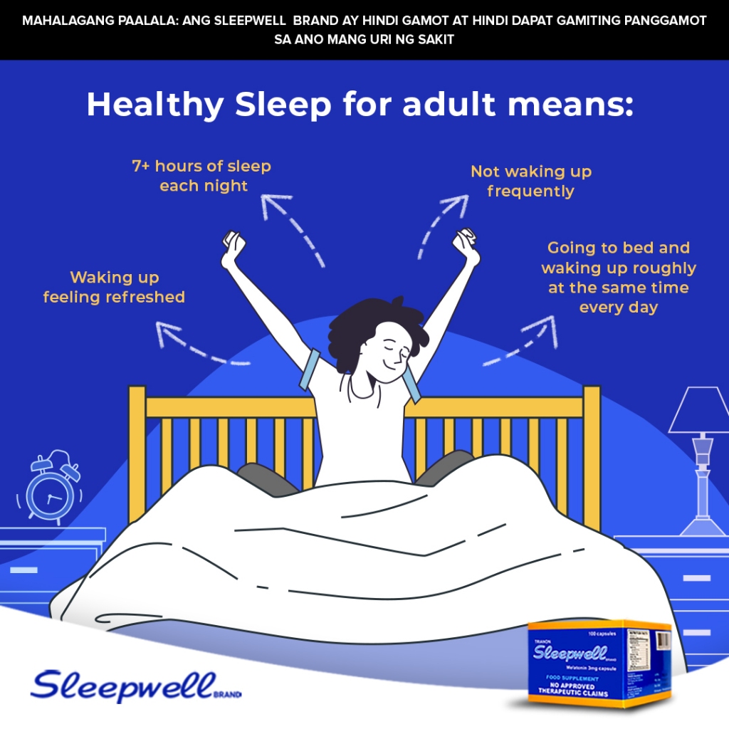 Sleepwell, 3mg Pure Melatonin, Natural Sleep Aid Enhancer 100 Capsules ...