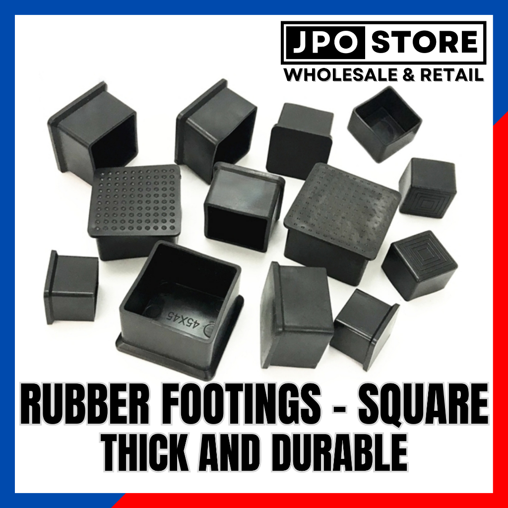1PC Square Rubber Footing for Square Tube Thick and Durable | Shopee ...