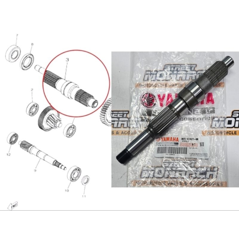 GENUINE AXLE DRIVE FOR YAMAHA AEROX V1 155 / YGP / B65-E7421-00 ...