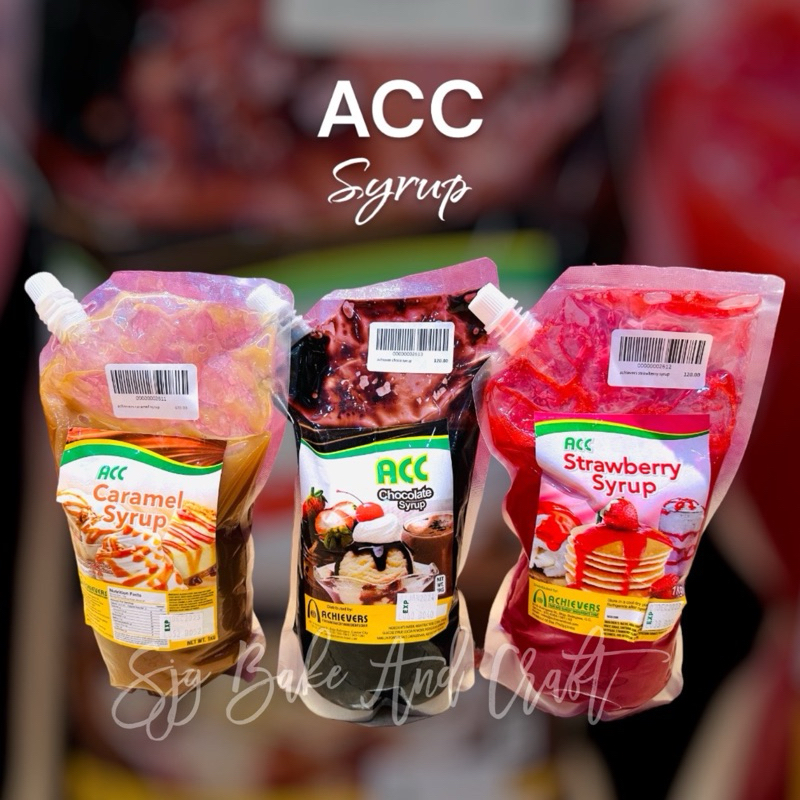 ACC Syrup Chocolate Caramel Strawberry Ube Blueeberry 1kg | Shopee ...