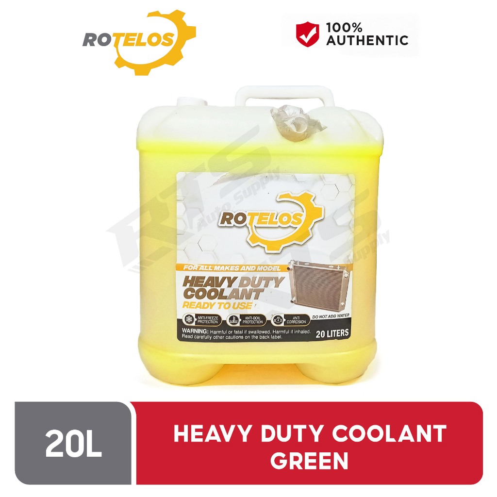 Rotelos Heavy Duty Coolant Green - Car and Motorcycle 20 Liters / 20L ...