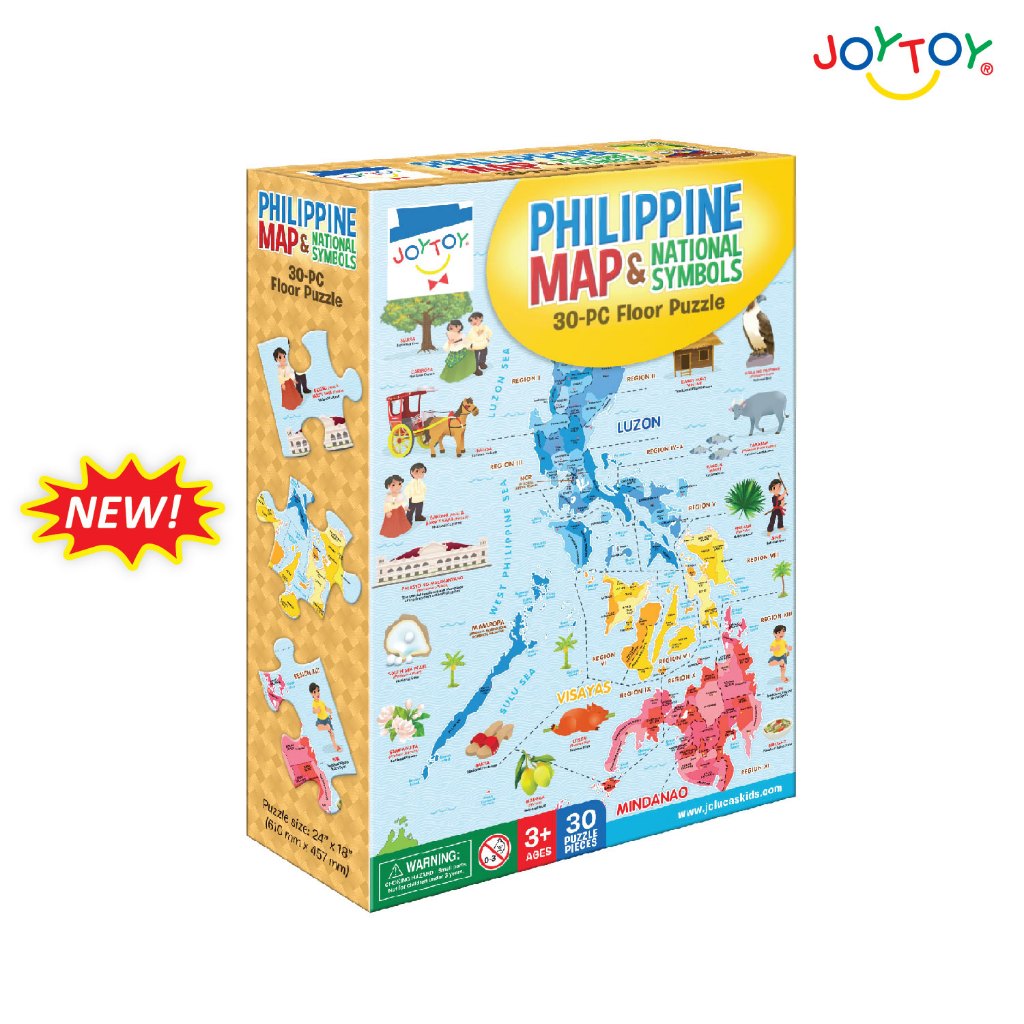 JOYTOY Phil. Map & National Symbols 30-PC. Floor Puzzle | Shopee ...