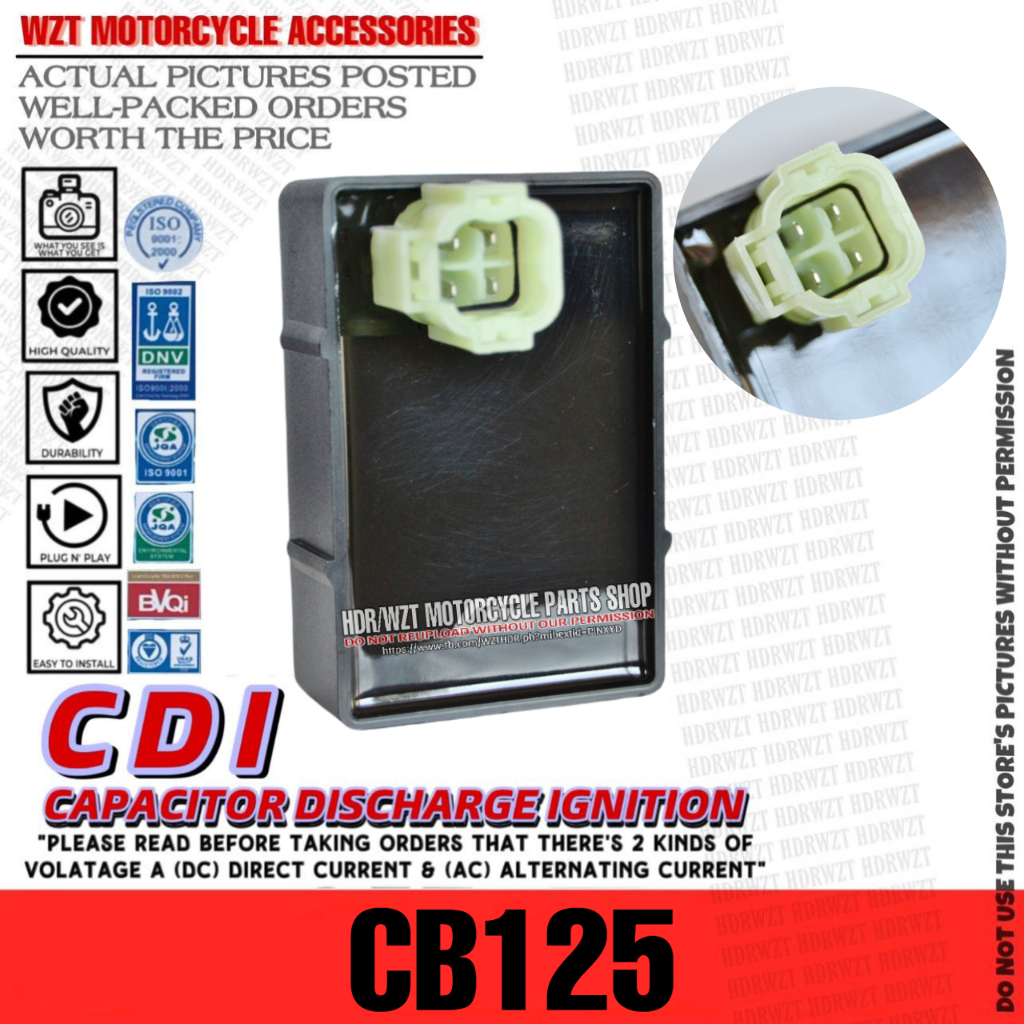 WZT HONDA CB125 / CB 125 ( CDI ) 4PINS CAPACITY DISCHARGE IGNITION FOR ...