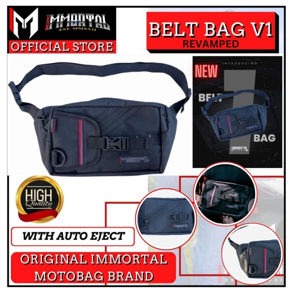 Immortal Motobag Belt Bag / Waist Bag V1 Revamped | with free immortal ...