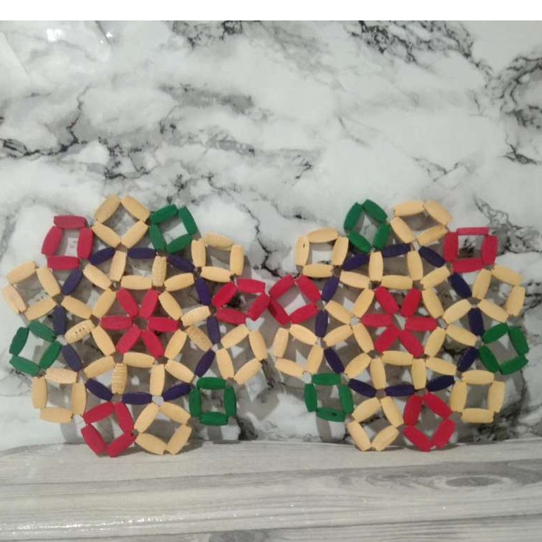 BAMBOO WOOD MAT TABLE HEAT PAD FOR KITCHEN INSULATOR HEAT MULTIPURPOSE ...