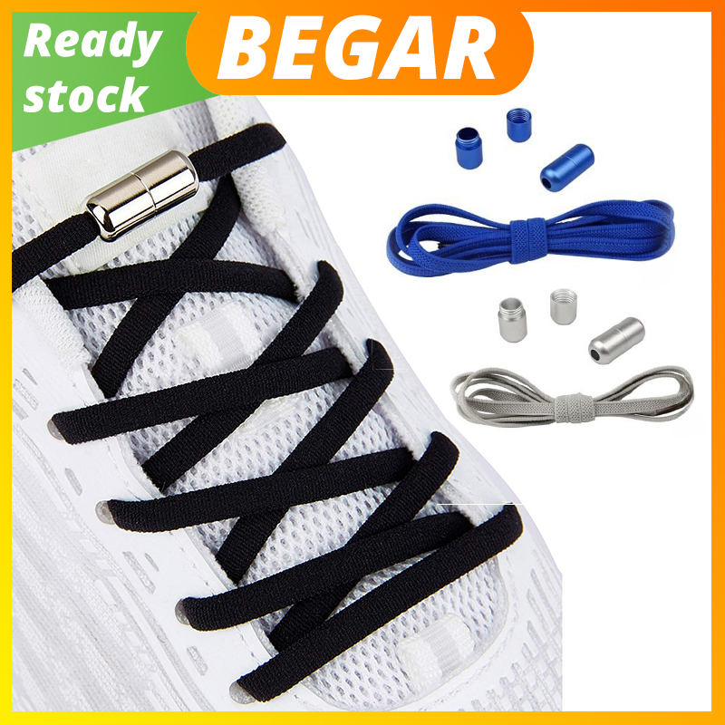 Elastic No Tie Shoe Laces Buckle Lock Stretch Tieless Shoelaces for ...