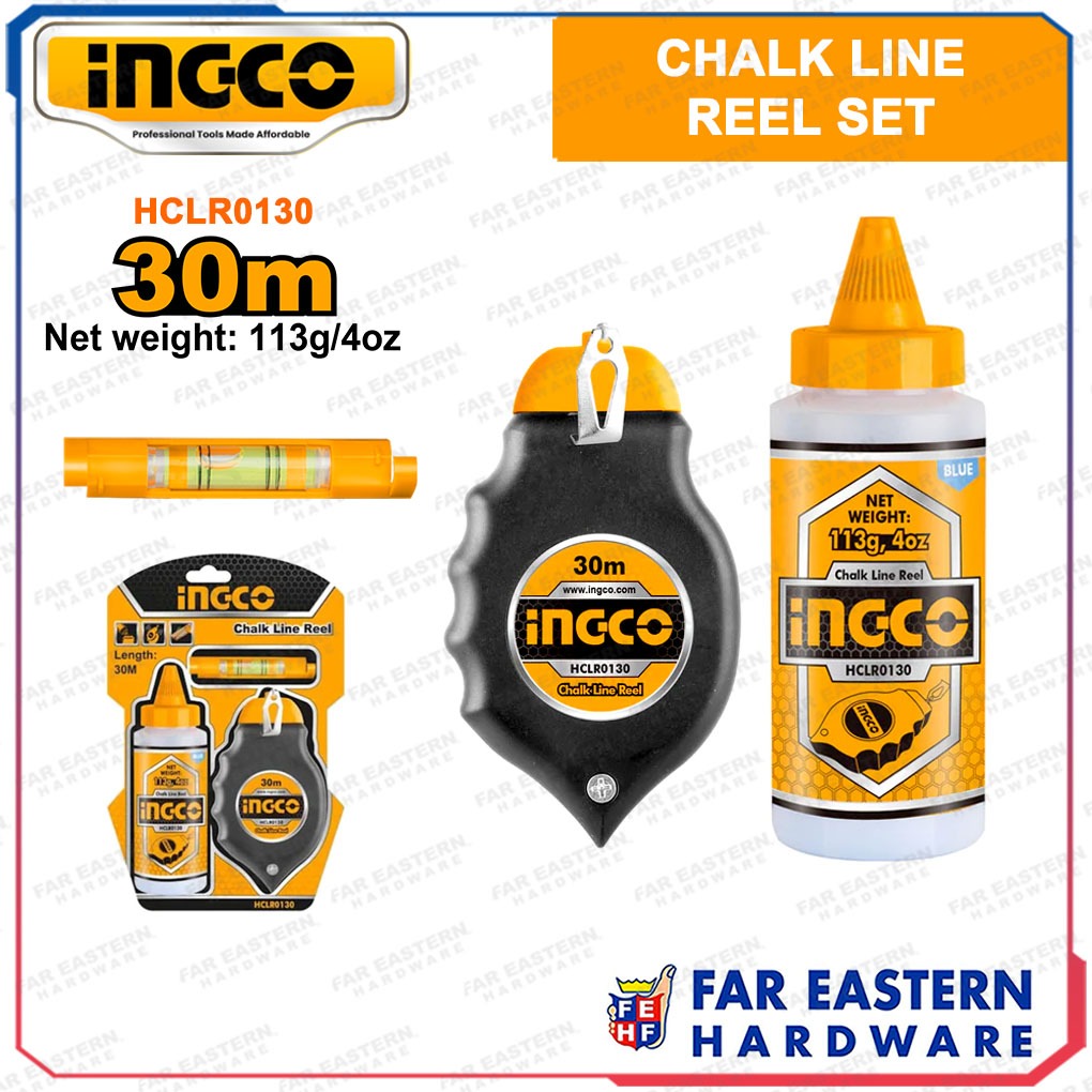 INGCO Chalk Line Reel Powder 30M HCLR0130 INHT | Shopee Philippines