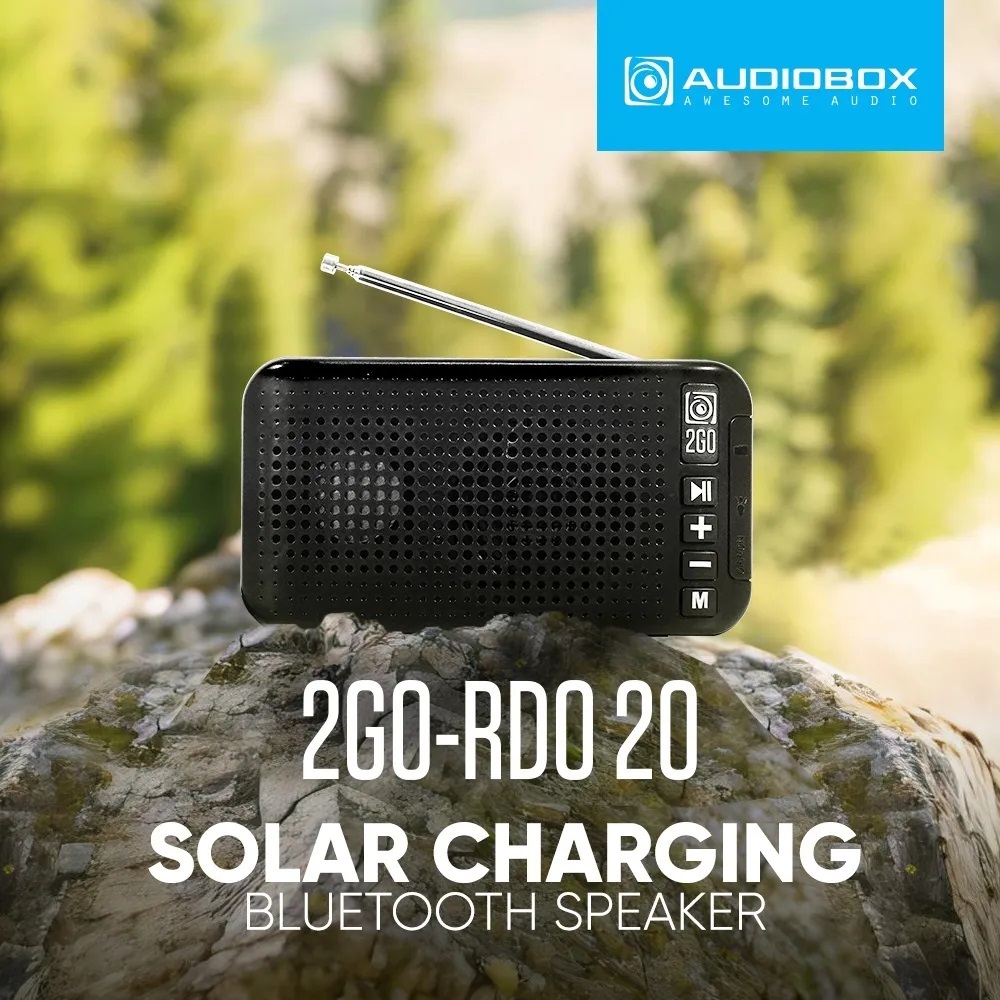 Audiobox 2GO RDO-20 Portable Bluetooth Speaker with Solar Charging ...