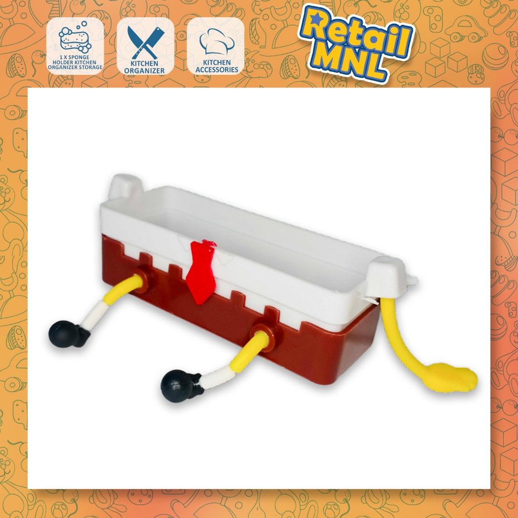 Retailmnl Cute Cartoon Sponge Holder SpongeBob Kitchen Organizer ...