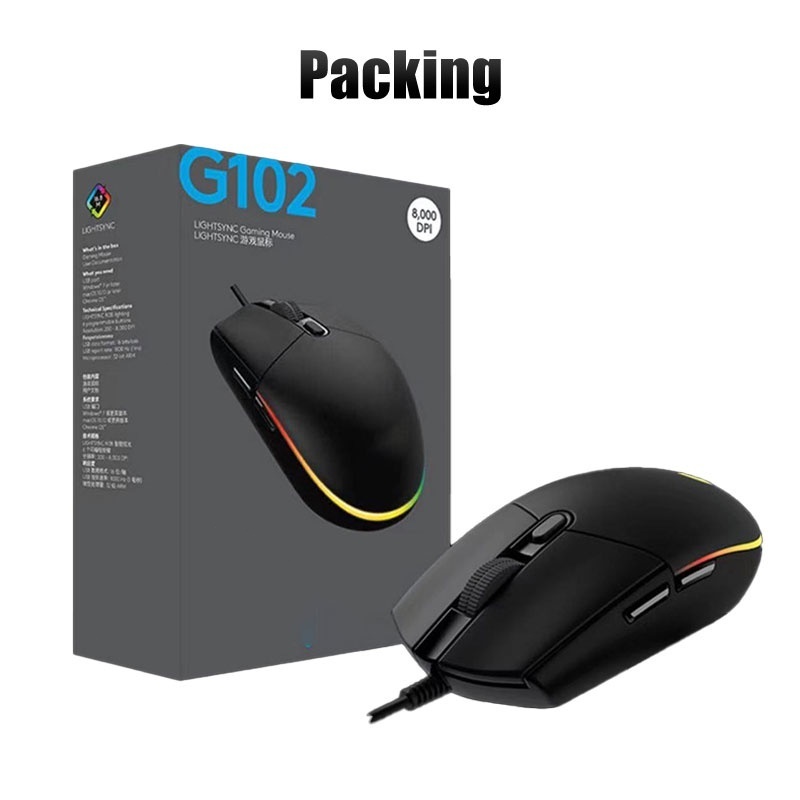 G102 wired mouse gaming mouse Internet Bar RGB Gaming Mouse Business ...
