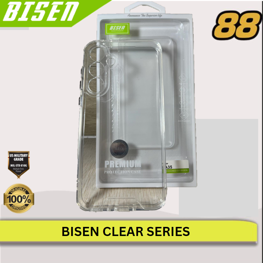SAMSUNG A55 / A35 Case BISEN Crystal Clear Shockproof Case | Shopee ...