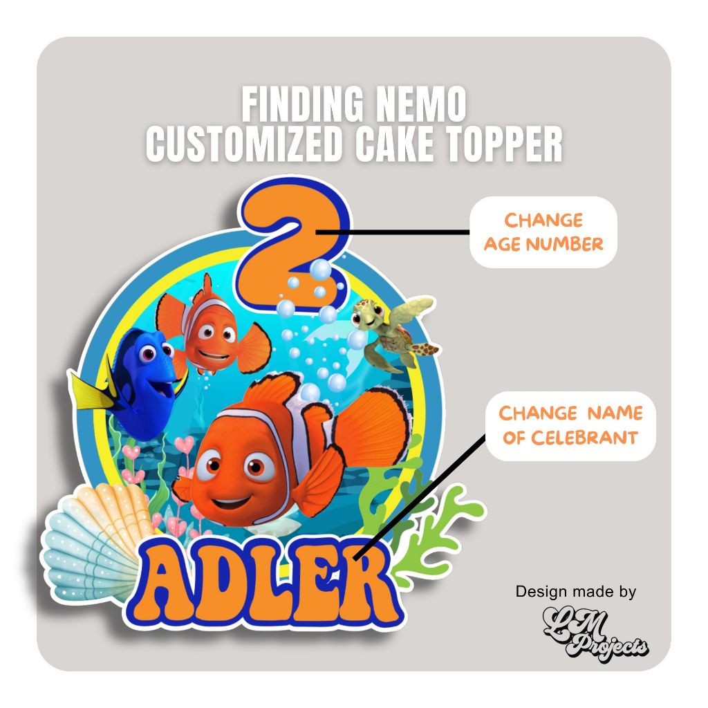 Finding Nemo Cake Topper Customized ships in 2-3 days | Shopee Philippines