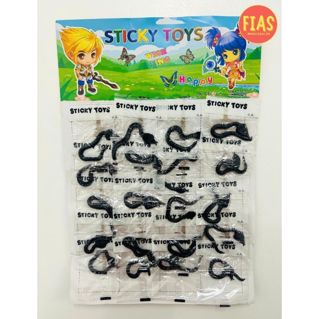 20 pcs Black Sticky Snake Prank Toys C14 | Shopee Philippines