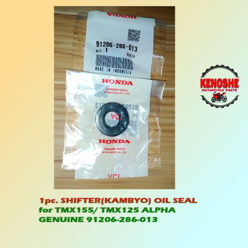 1pc.SHIFTER (KAMBYO) OIL SEAL TMX 155/ TMX 125 ALPHA (GENUINE 91206-286 ...
