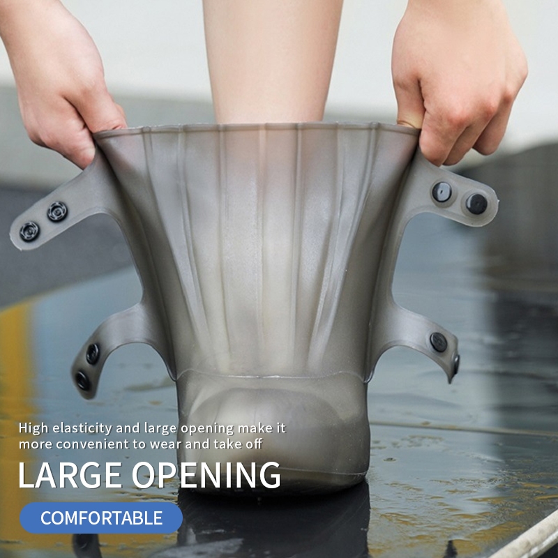 Adjustable Silicone Rainproof Boots Non-slip Shoes Cover Outdoor Wear ...