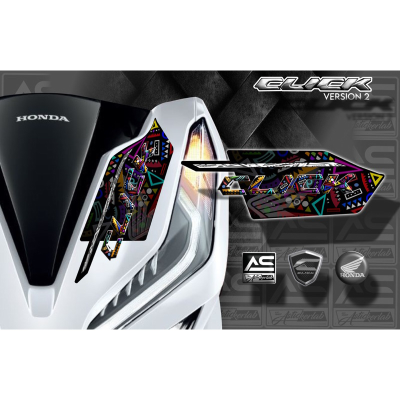 HONDA CLICK SIDE COVER STICKER FINDURTRIP DESIGN PRINTED LAMINATED ...