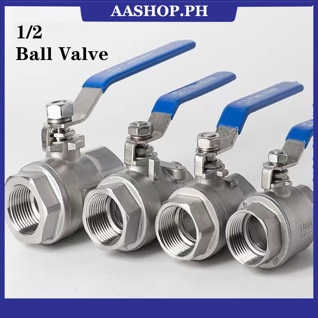 304 Stainless Steel Pipe Ball Valve 1/2 Inch One-piece DN15 Female ...