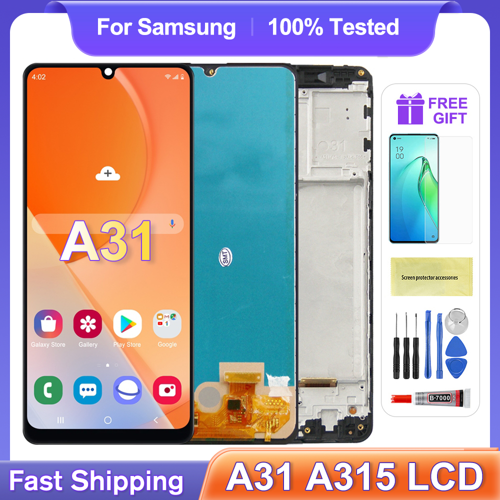 TFT LCD For Samsung Galaxy A31 A315 LCD with Frame Touch Screen Display ...