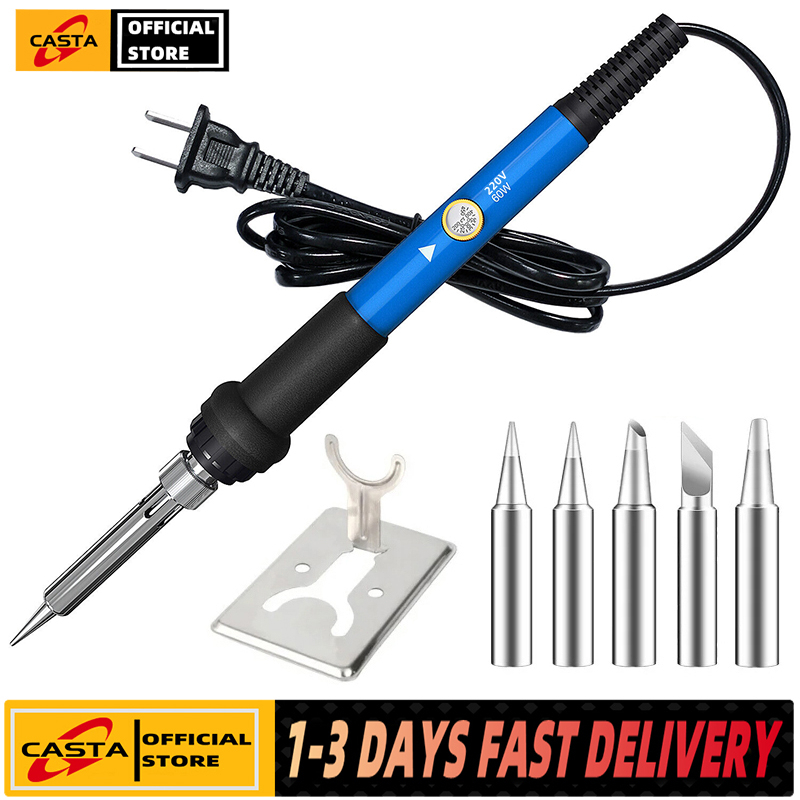 60w 220v Electronics Soldering Iron Gun Kit Welding Tool Adjustable ...