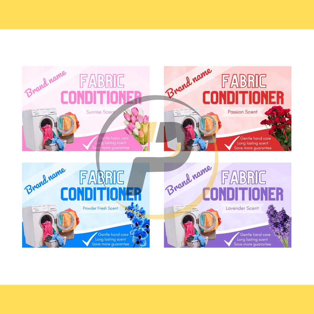STICKER LABEL FOR FABRIC CONDITIONER (FREE CUSTOMIZE NAME) (13 UP TO 32 ...