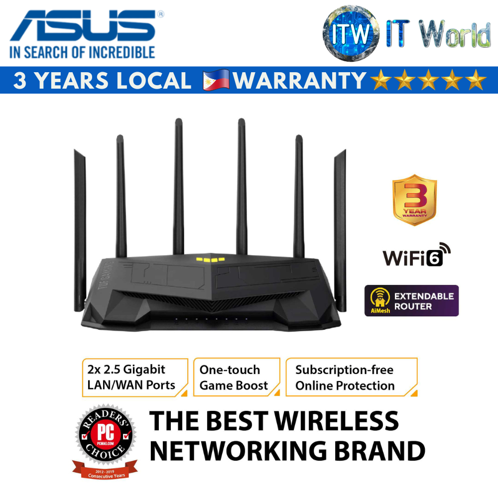 ASUS TUF Gaming AX6000 Dual Band WiFi 6 Extendable Gaming Router, Dual ...