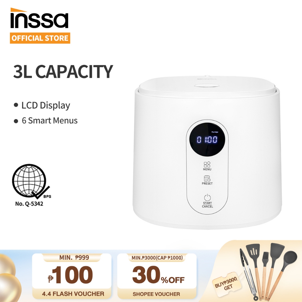 INSSA x Simplus Rice Cooker Smart Low Sugar Rice Cooker 3L | Shopee ...