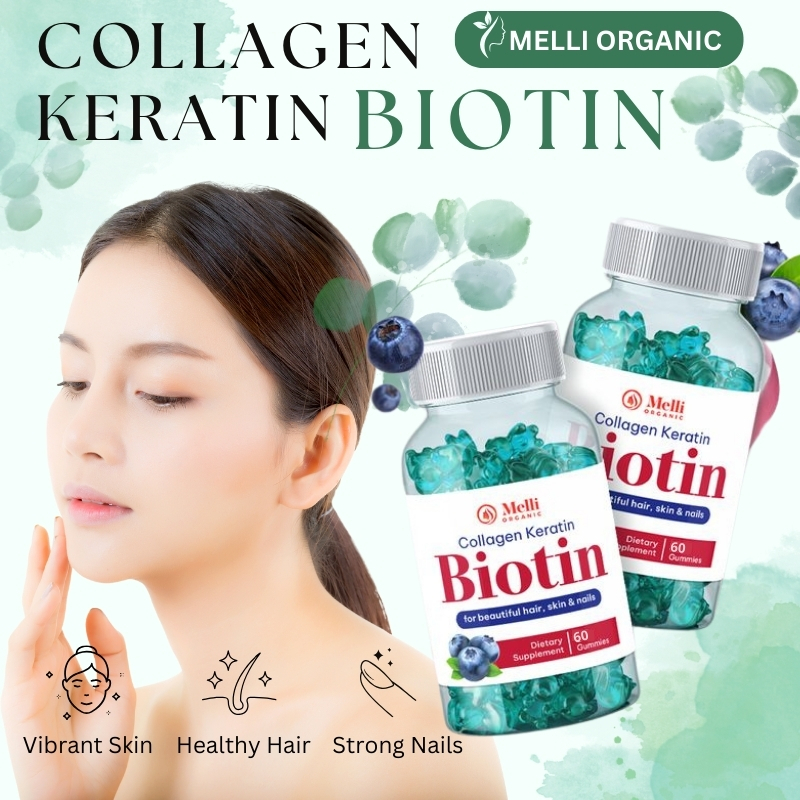 Collagen Keratin Biotin Gummies Melli For Vibrant Skin Healthy Hair ...