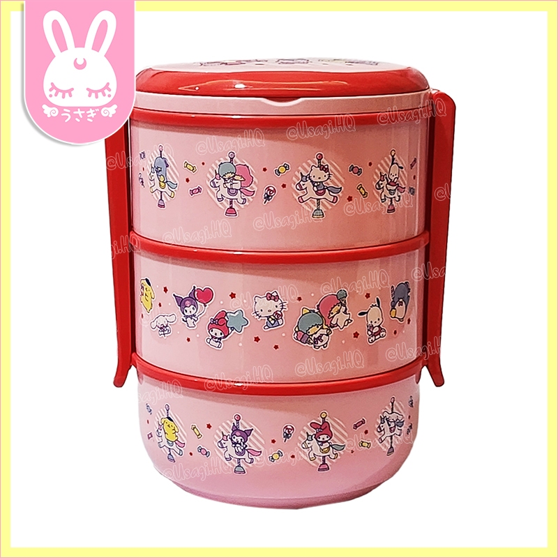 Sanrio Characters Candy Land 3-Layered Picnic Lunch Bento Box Set ...