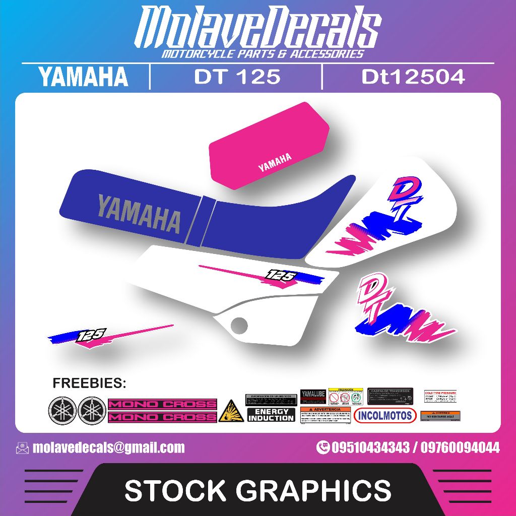 Yamaha DT 125 2000 Stock Decals 004 | Shopee Philippines