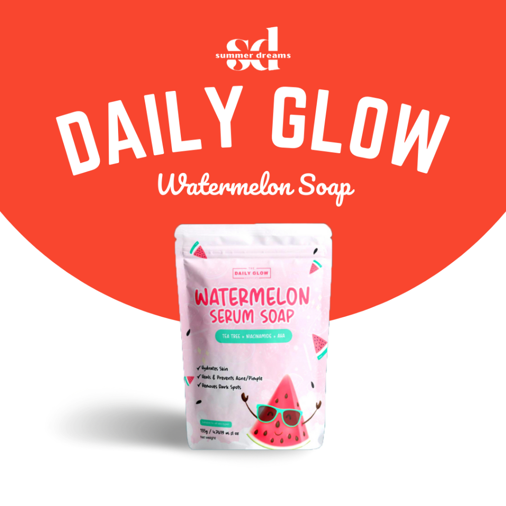 THE DAILY GLOW Watermelon Serum Soap 135g | Shopee Philippines