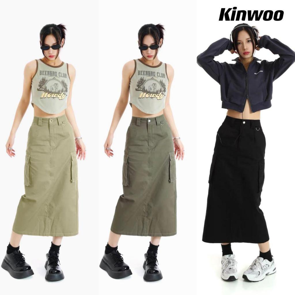 Kinwoo cargo skirt A-line skirt 23-34 with back slit | Shopee Philippines