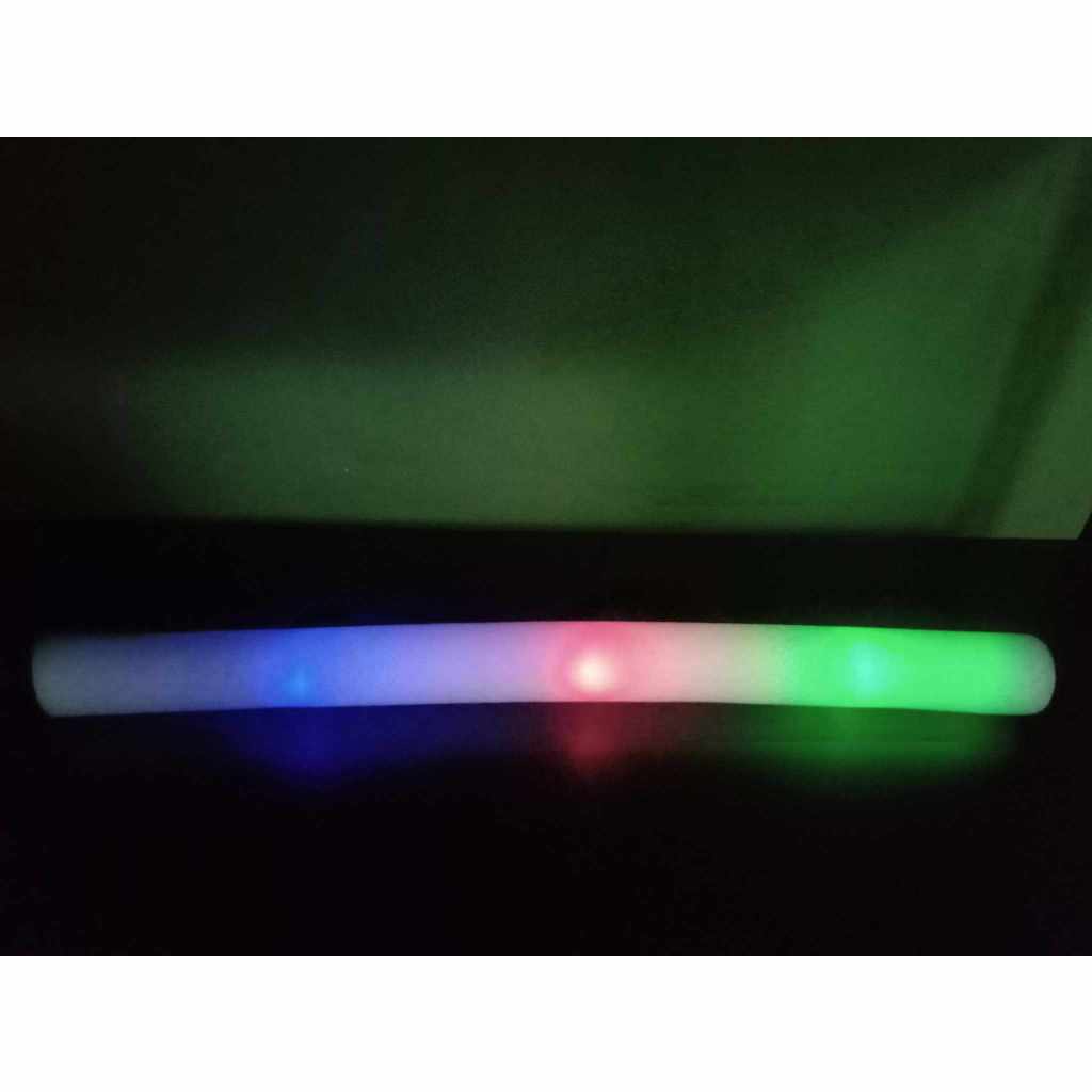 1Pc Cheer Tube Glow Sticks Dark Light Colorful Foam Stick RGB LED Glow ...