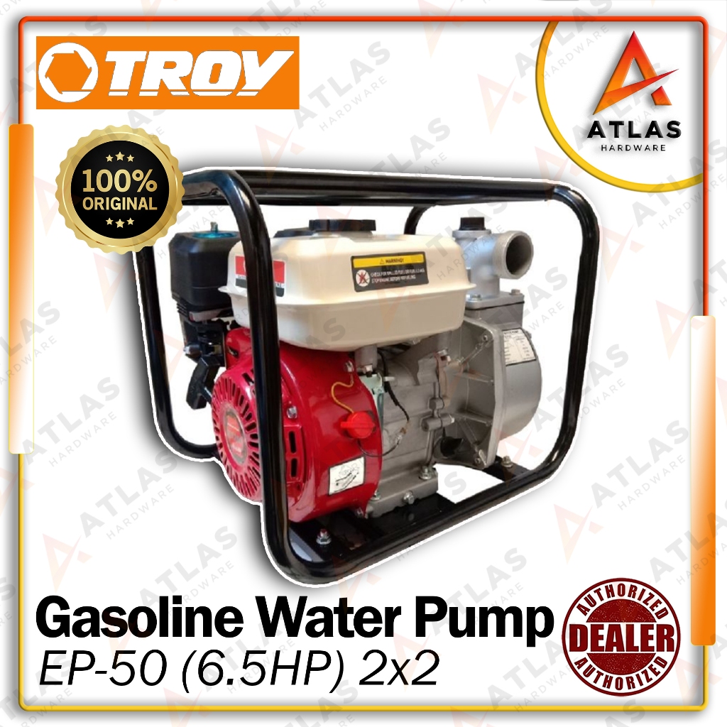 TROY Power Gasoline Water Pump 2x2 (EP50) Original! | Shopee Philippines