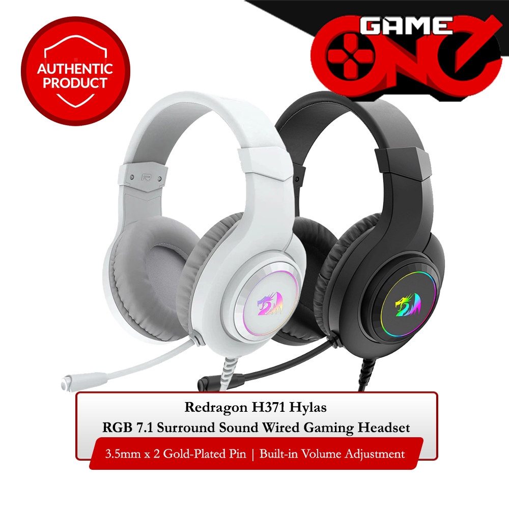 Redragon H371 Hylas RGB 7.1 Surround Sound Wired Gaming Headset ...