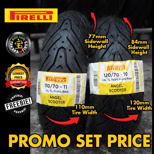 PIRELLI TIRE ANGEL SCOOTER 10,11 & 12 PROMO SET PRICE (DISCOUNTED SET ...