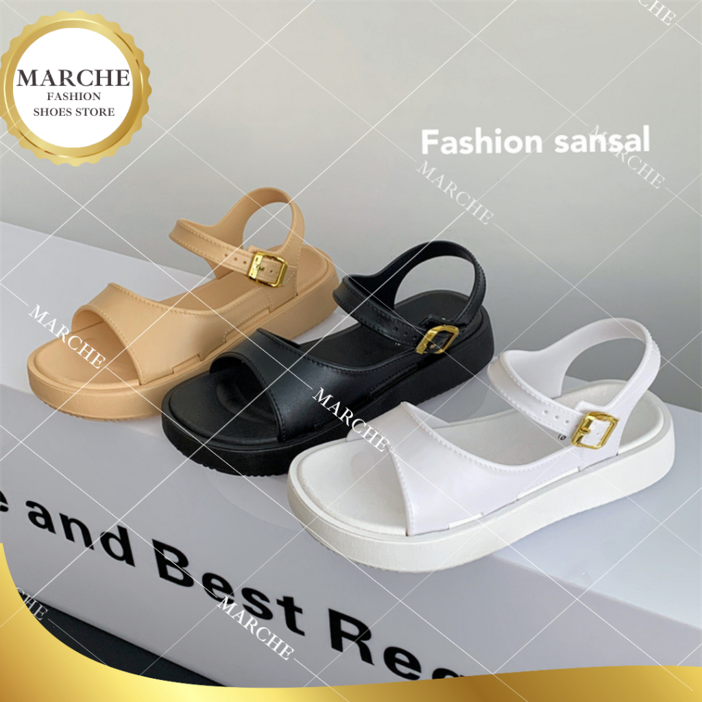 Marche Summer Women's Casual Open-Toe Flat Fashionable Sandals Walking ...