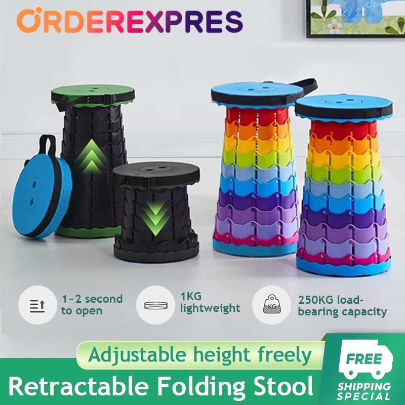 Telescopic Chair Outdoor Foldable Chair Camping Chair Fishing Travel ...