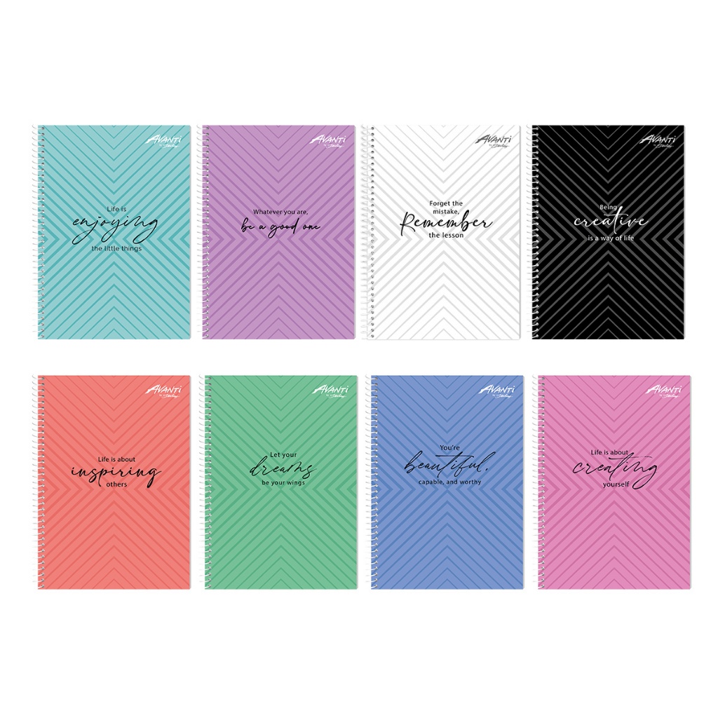 Avanti Spiral Notebook Centered Lines 80 Sheets Set of 8 | Shopee ...