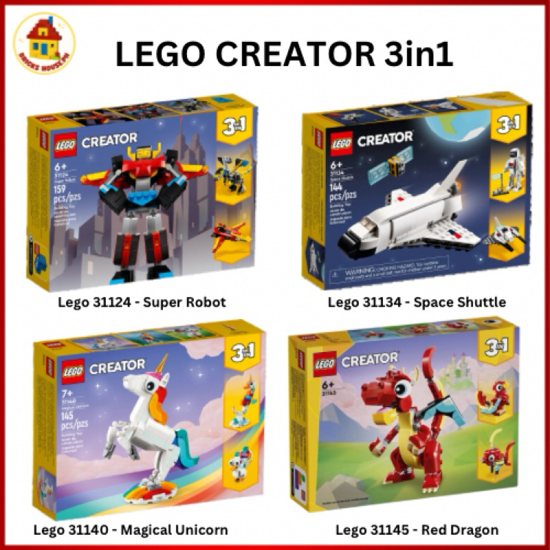 [BH] LEGO Creator 3 in 1 31124 / 31134 / 31140 /31145 Building Toys ...