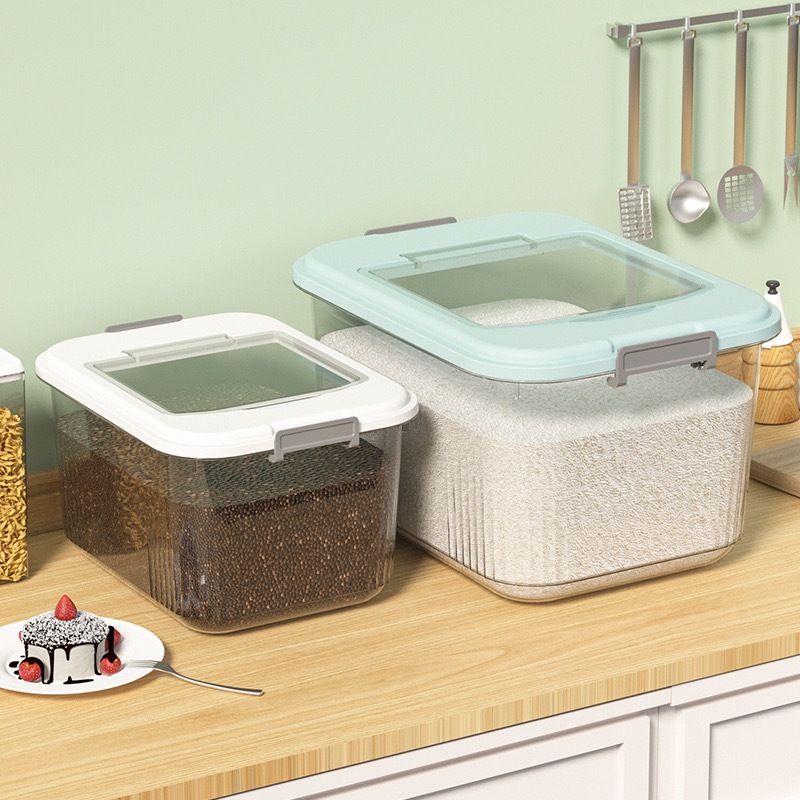 7.5/12.5 KG Rice Storage Container rice dispenser Measuring Cup and Lid ...